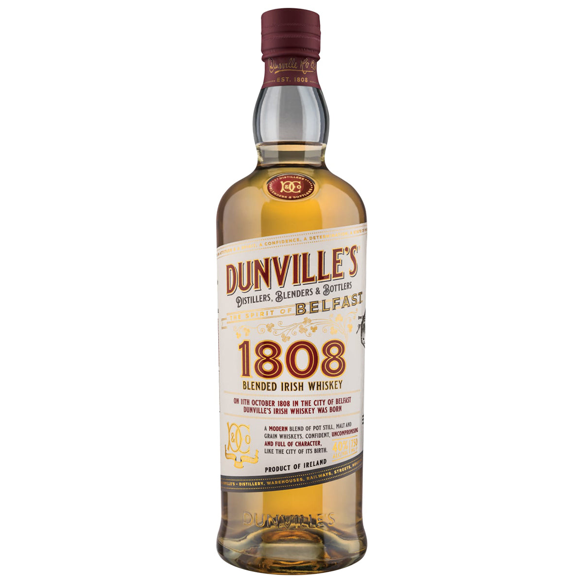Dunville's 1808 Irish Whiskey | Buy Online SA